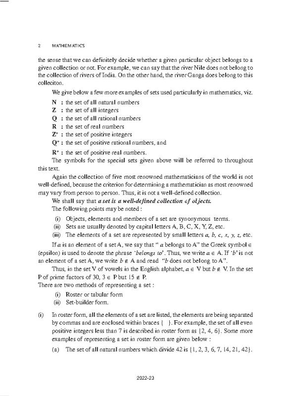 Mathematics NCERT Class-11th English Medium (Original Book) - Notes