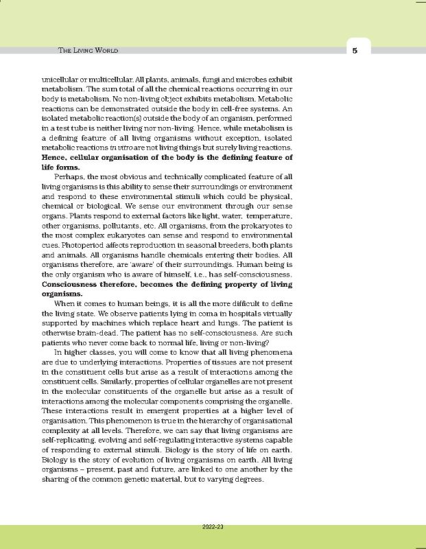 Biology NCERT Class-11th English Medium (Original Book) - Notes