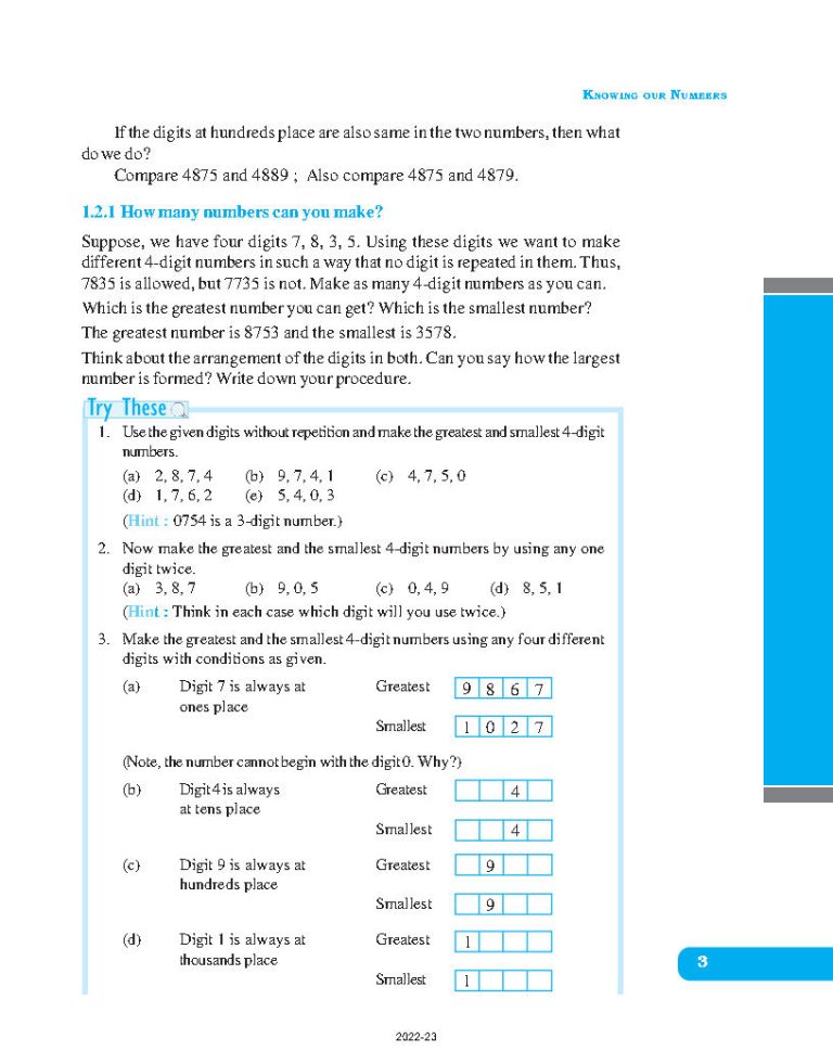 Mathematics NCERT Class-6th English Medium (Original Book) - Notes