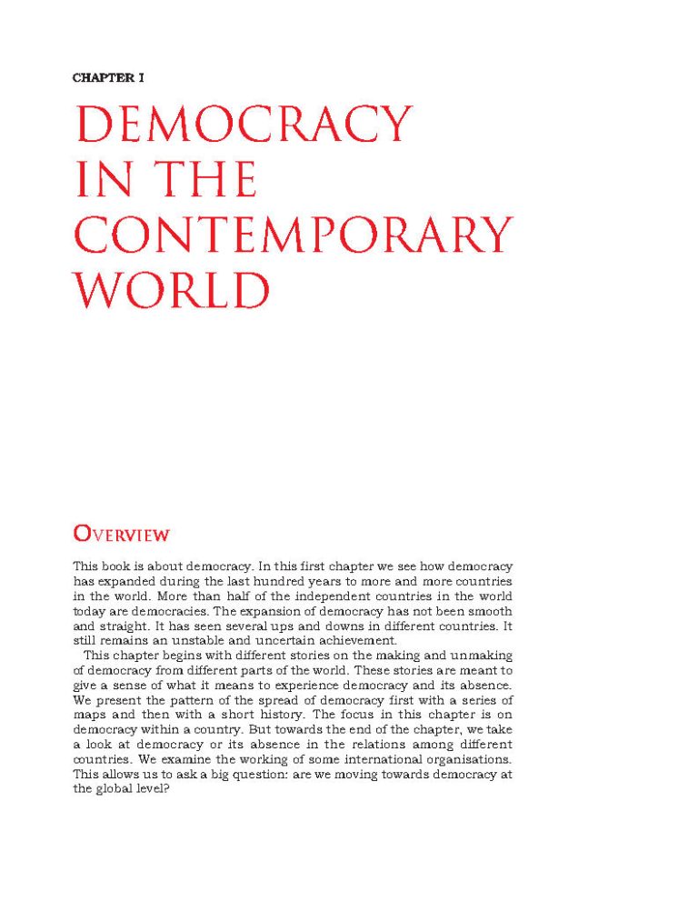 Polity NCERT Class-9th Democratic Politics-I English Medium - Notes